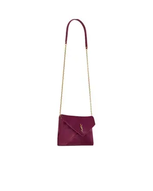 Saint Laurent Cassandre Small Chain Pouch - Deep Fuchsia