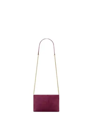 Saint Laurent Cassandre Small Chain Pouch - Deep Fuchsia