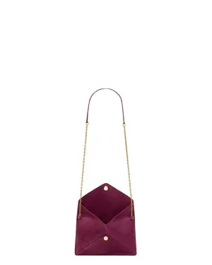 Saint Laurent Cassandre Small Chain Pouch - Deep Fuchsia