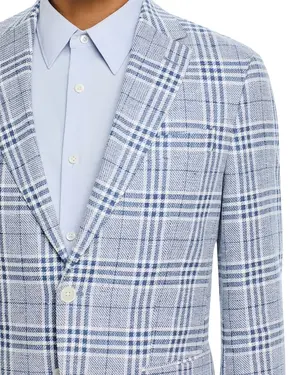 BOSS Regular Fit Plaid Suit Jacket