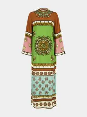 ALEMAIS Contina Silk Midi Dress