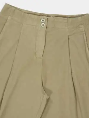 120% Lino Cotton Blend Cropped Trousers