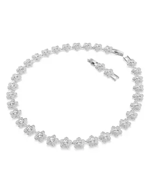 SWAROVSKI Crystal Flower Collar Necklace - White
