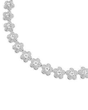 SWAROVSKI Crystal Flower Collar Necklace - White