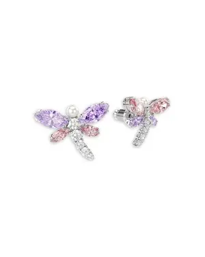 SWAROVSKI Ariana Grande X Crystal Dragonfly Stud Earrings - Pink