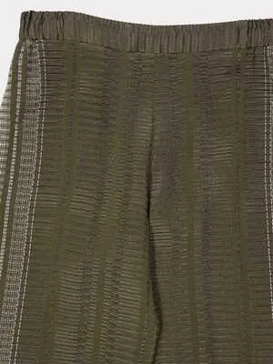 Zeus+dione Jacquard Silk Wide-leg Trousers - Green
