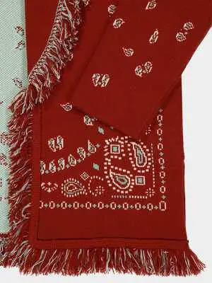 Alanui Bandana Jacquard Cashmere Cardigan - Red