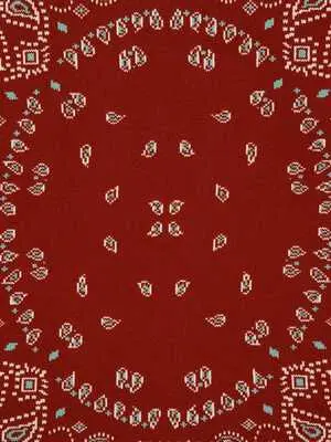 Alanui Bandana Jacquard Cashmere Cardigan - Red