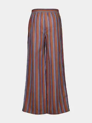PAULA Dora Striped Linen Pants - Multicolour