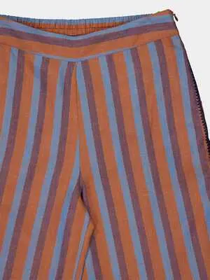PAULA Dora Striped Linen Pants - Multicolour