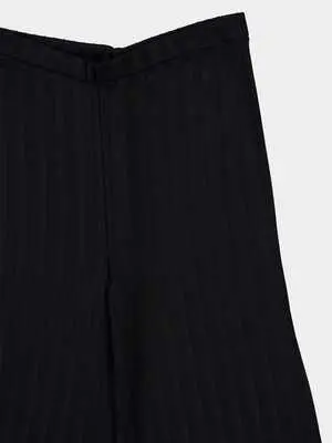 TOM FORD Flared Knit Trousers In Herringbone Viscose - Black
