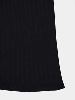 TOM FORD Flared Knit Trousers In Herringbone Viscose - Black