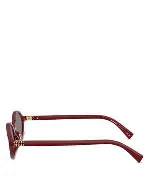 Miu Miu Oval Sunglasses, 50mm