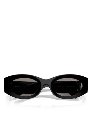 Miu Miu Oval Sunglasses, 54mm - Black