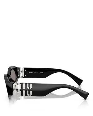 Miu Miu Oval Sunglasses, 54mm - Black