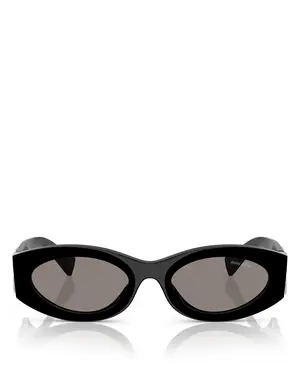 Miu Miu Oval Sunglasses, 54mm - Black