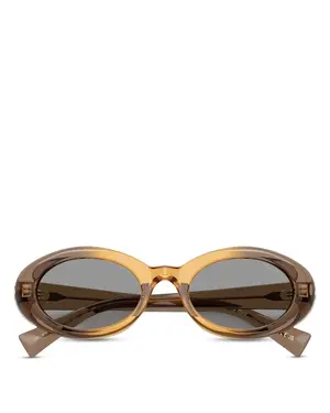 Miu Miu Oval Sunglasses, 52mm - Black