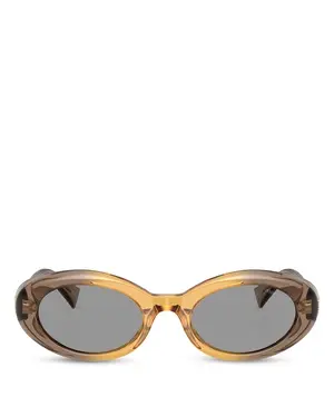 Miu Miu Oval Sunglasses, 52mm - Black