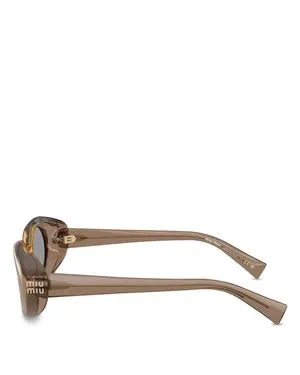 Miu Miu Oval Sunglasses, 52mm - Black