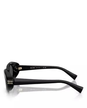 Miu Miu Oval Sunglasses, 52mm - Black