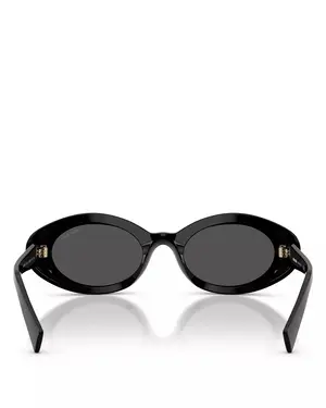 Miu Miu Oval Sunglasses, 52mm - Black