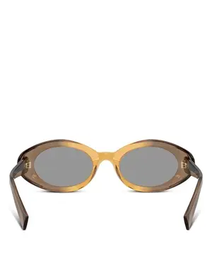 Miu Miu Oval Sunglasses, 52mm - Black