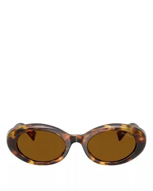 Miu Miu Oval Sunglasses, 52mm - Black