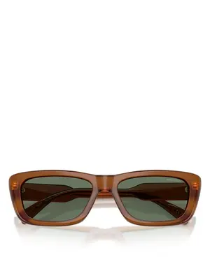 Miu Miu Rectangular Sunglasses, 56mm - Amber