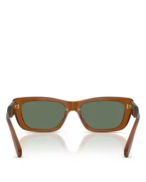 Miu Miu Rectangular Sunglasses, 56mm - Amber
