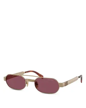 Miu Miu Oval Sunglasses, 52mm - Brown
