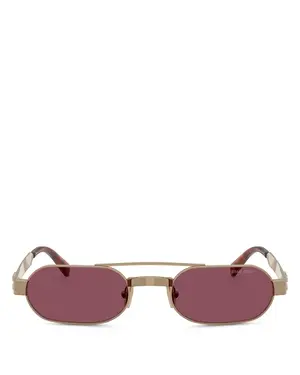 Miu Miu Oval Sunglasses, 52mm - Brown