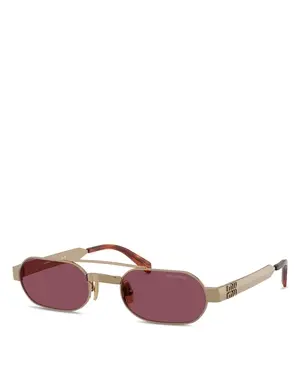 Miu Miu Oval Sunglasses, 52mm - Brown