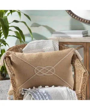 SURYA Marion Lumbar Pillow, 14l X 22w