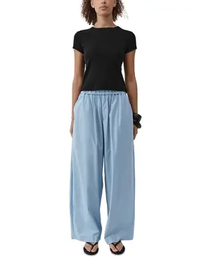 ST. AGNI Everyday Relaxed Pants - Sky