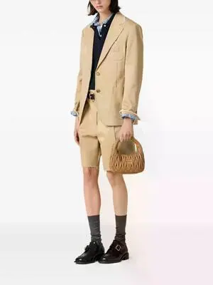 Miu Miu Wander Matelassé Nappa Leather Bag - Neutrals