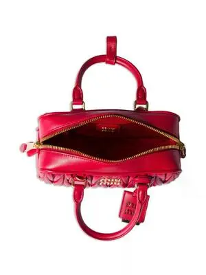 Miu Miu Arcadie Matelassé Nappa Leather Bag - Pink