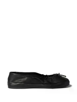 Miu Miu Nappa Leather Ballerinas With Embroidered Logo