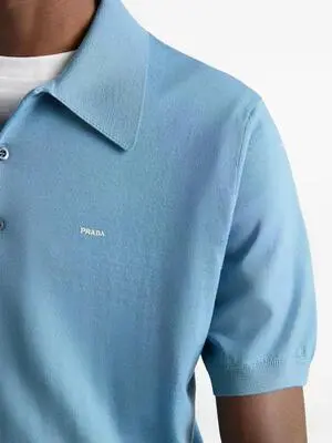 Prada Superfine Wool Polo Shirt - Blue