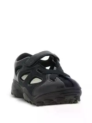 Y3 Hammered Leather Trainers - Black