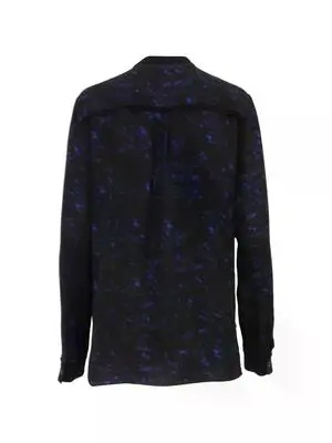 Proenza Schouler Printed Long Sleeve Silk Blouse