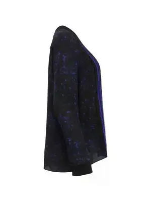 Proenza Schouler Printed Long Sleeve Silk Blouse