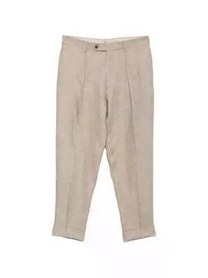 BERWICH Chiaia Pleated Turn-up Trousers