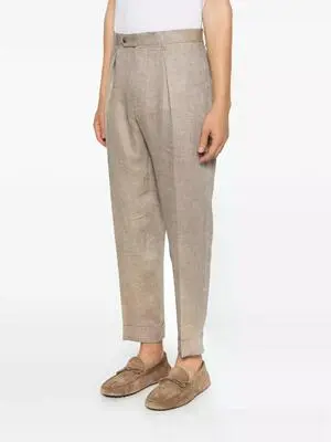 BERWICH Chiaia Pleated Turn-up Trousers