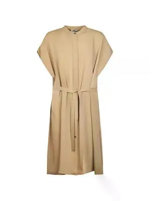 Herno Belted Midi Dress - Neutrals