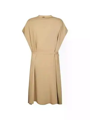 Herno Belted Midi Dress - Neutrals