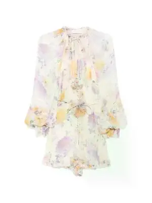 Zimmermann Luna Playsuit - Neutrals