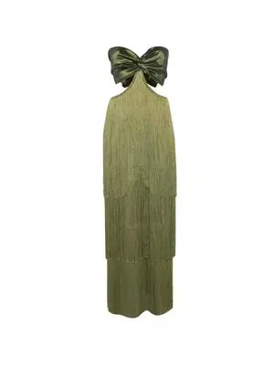 BLESS Bow-detail Maxi Dress - Green