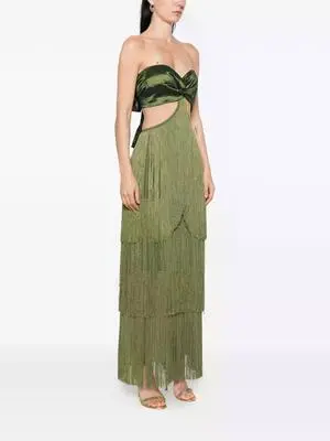 BLESS Bow-detail Maxi Dress - Green