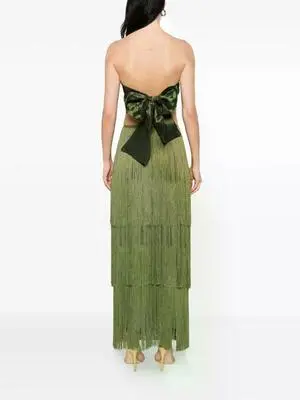 BLESS Bow-detail Maxi Dress - Green