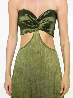 BLESS Bow-detail Maxi Dress - Green